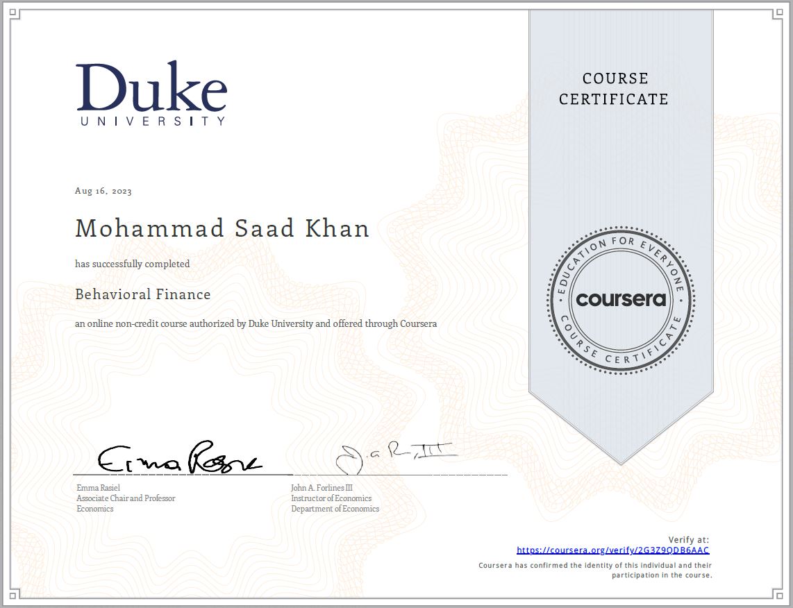 The Saad Khan Experience